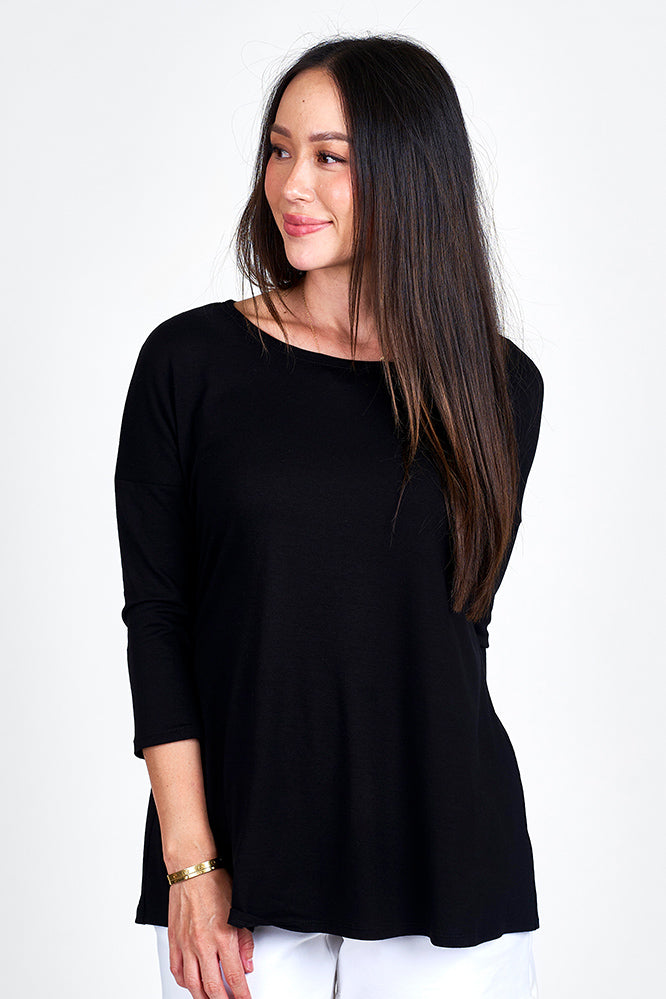 3/4 Sleeve Trapeze Top – Always A.Line